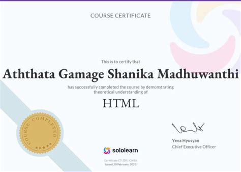 Shanika Aththatage On Linkedin Sololearn Html Webdevelopment