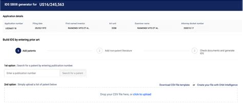 Questel Orbit Intelligence New Ids Export