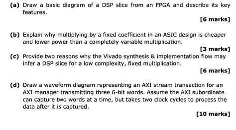 Solved A Draw A Basic Diagram Of A Dsp Slice From An Fpga