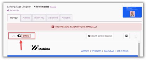 Offline Option For Landing Pages