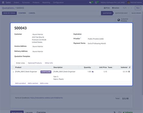Odoo Product Custom Options WebKul