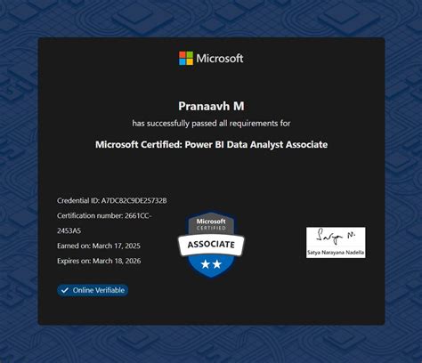 Pl300 Powerbi Microsoftcertification Dataanalysis Careergrowth… Pranaavh M
