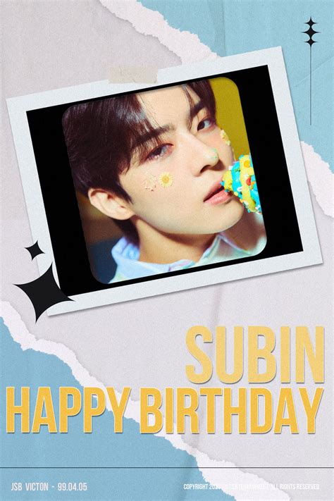 230405 Happy Subin Day Happy Birthday Subsubey 💙🐿💛☺☘🎊🎉🎂 Rvic7on