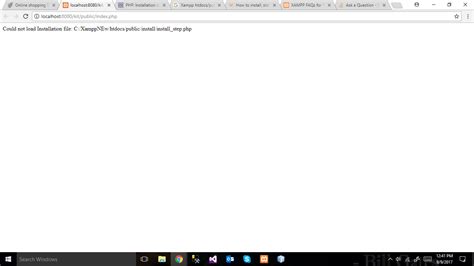 Netbeans Could Not Load Installation File Cxampphtdocspublicinstallinstallstepphp
