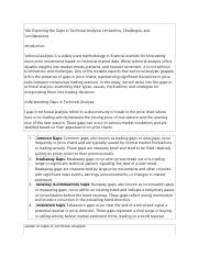 Exploring Gaps In Technical Analysis Limitations Strategies Course Hero