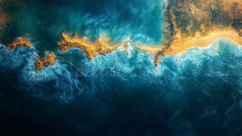 Surveillance Of Coastal Regions Showcasing Ocean Dynamics And Landforms