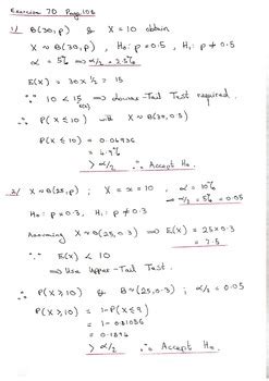 Hypothesis Testing And The Binomial Distribution Solutions Ex D TpT
