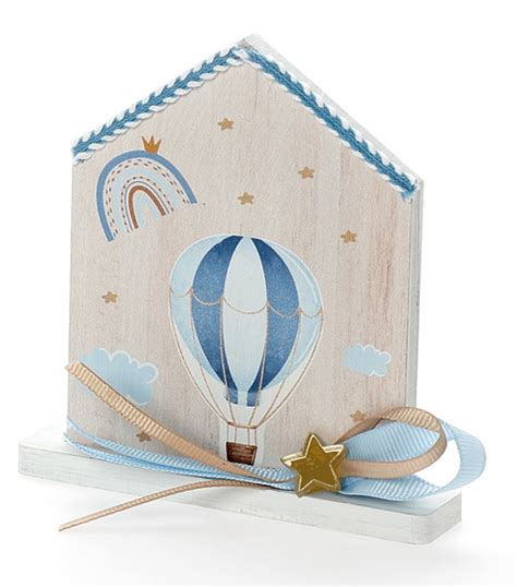 Μπομπονιερα βαπτισης καδρακι αερόστατο