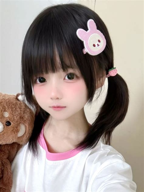 Pink Strawberrybear Applique Hairclip Cutecore Hairstyles Short