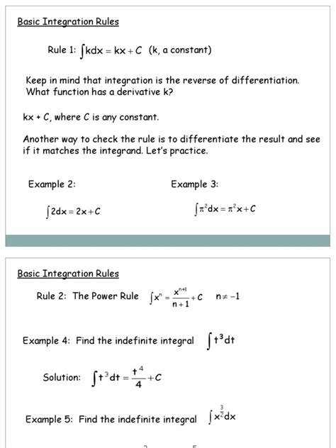 1 Antidifferentiationrules Pdf Integral Equations