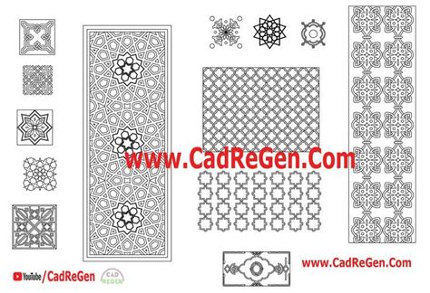 2D Geometric Line Islamic Jali Pattern