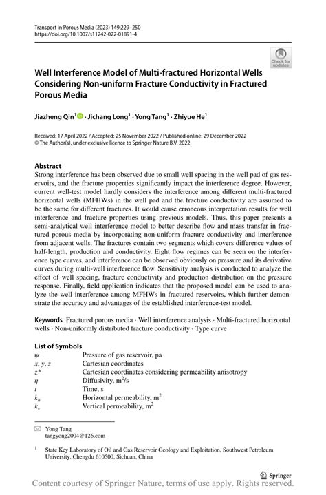 Well Interference Model Of Multi Fractured Horizontal Wells Considering Non Uniform Fracture
