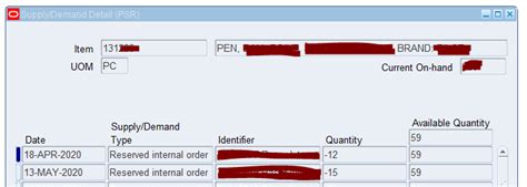 Itemsupply Demand Form Query Oracle Forums