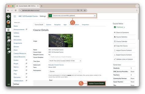Customize Course Dates And Participation Settings In Canvas Portland State University