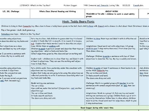 Dogger 3 Week Plan Ks1 Literacy Teaching Resources