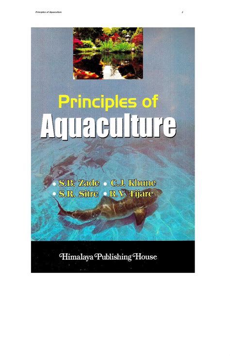 Pdf Principles Of Aquaculture 1 Dokumen Tips