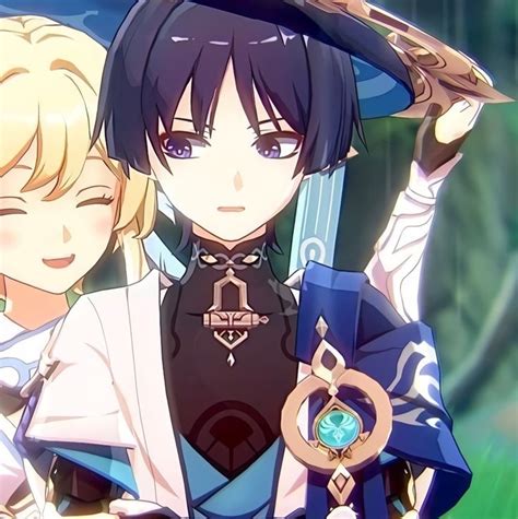 Wanderer And Lumine Gambar Animasi Kartun Animasi Gambar Bff