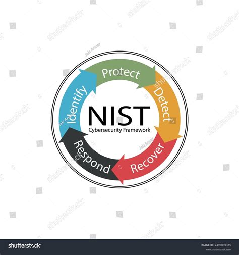 Illustration Nist Cybersecurity Framework Diagram Identify Stock Vector Royalty Free