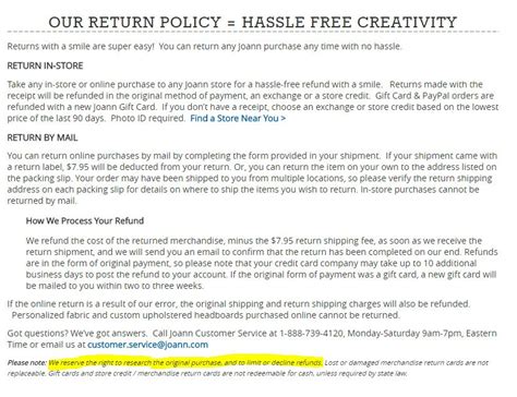 Joann Fabrics Fabric Return Policy At Gwendolyn Samuels Blog