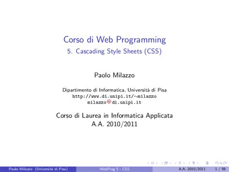 Corso Css Docsity