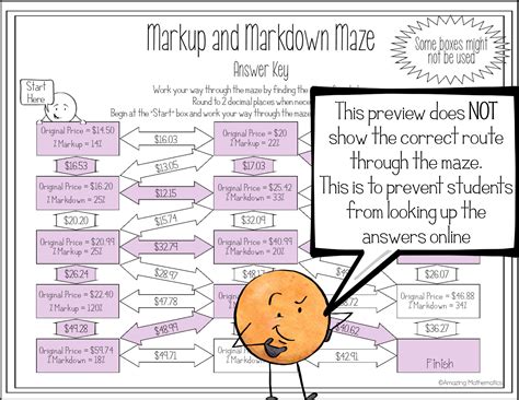 Markup And Markdown Worksheet Printable Word Searches