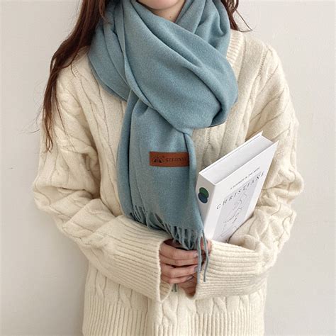 4만개돌파선물용추천 고퀄리티 소프트 무지 수술 숄 커플 롱 목도리 머플러 14color