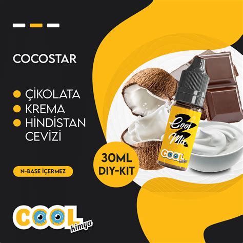 Coco Star 30 Ml Diy Kit 6 Ml Aroma İÇerİr Cool Kimya