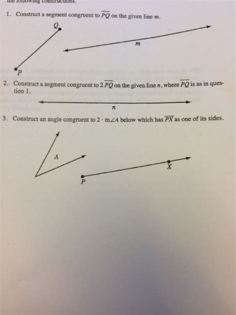 solved we towing constructions 1 construct a segment