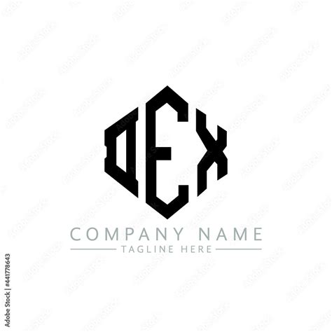 Dex Letter Logo Design With Polygon Shape Dex Polygon Logo Monogram