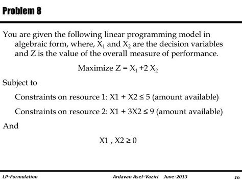 Lp Formulation Practice Set 1 Ppt Download