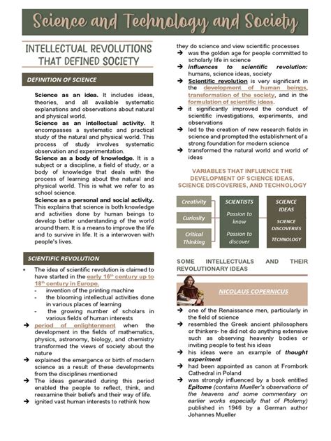 Science Technology And Society Complete Lecture Notes Pdf Science Scientific Method
