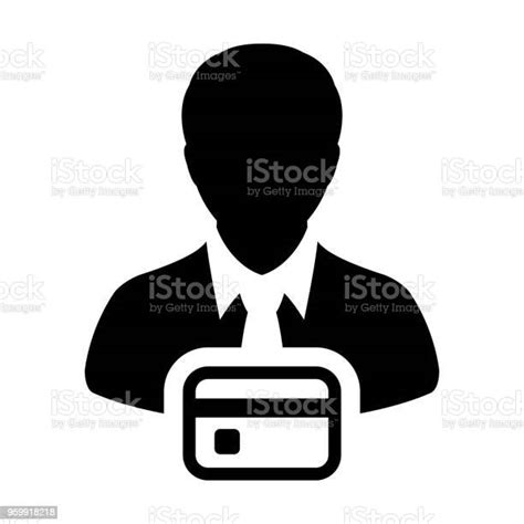 전자 상거래 아이콘 벡터 남성 사용자 사람 프로필 아바타 기호 평면 색 문양 그림 그림에서 금융 개념에 대 한 신용 카드 아이콘에 대한 스톡 벡터 아트 및 기타 이미지