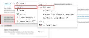 How To Block Email On Outlook