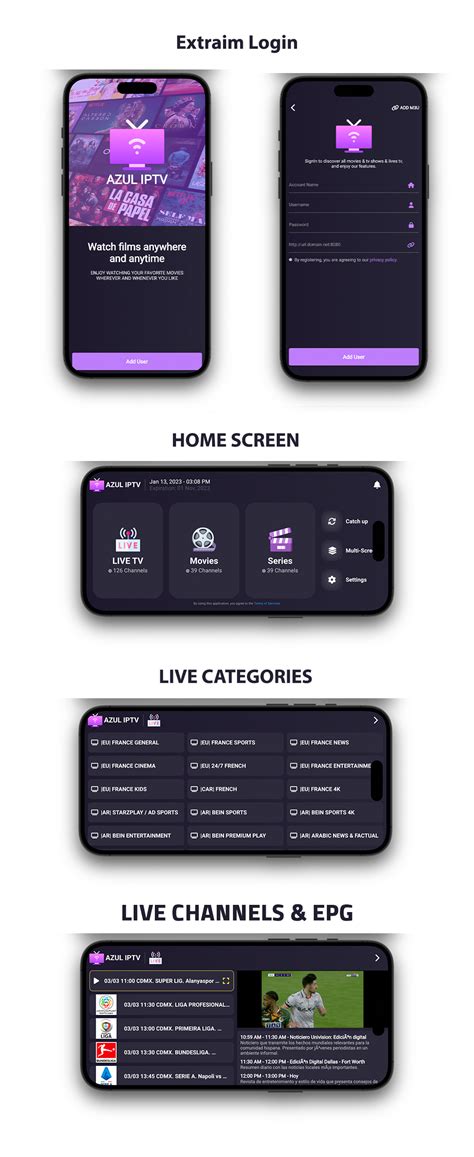 azul iptv xtream multiple format flutter appmobile and code market