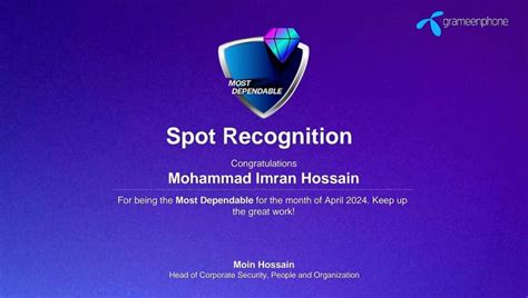 Mohammad Imran Hossain On Linkedin Thanks For The Recognition ️ ️ ️