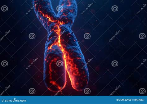 X Chromosome Concept Visualization With Molecular Activity Stock Illustration Illustration Of