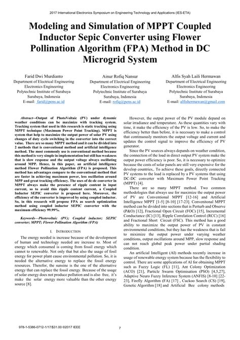 Pdf Modeling And Simulation Of Mppt Coupled Inductor Sepie Converter Using Flower Pollination