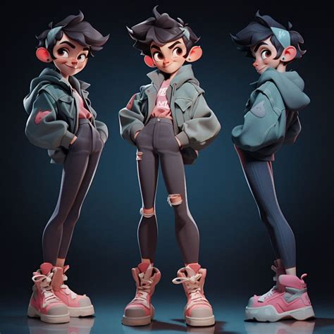 Ai系列 3d现代，科技角色（卡通，写实）