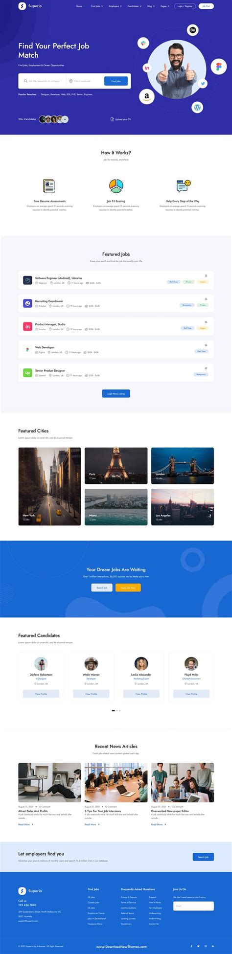 Superio Job Portal And Job Board React Nextjs Template Job Portal Job Board Job Posting