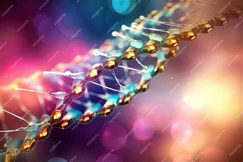 Premium Ai Image Abstract Dna Art Digital Background Dna Molecule Computer Illustration Of A