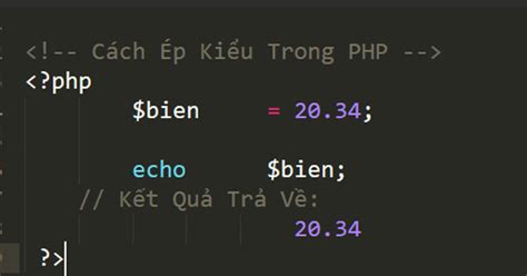 [bài 3] php cơ bản kiểu dữ liệu và cách Ép kiểu trong php