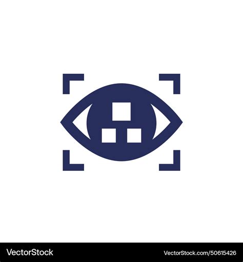 Pattern Recognition Icon With An Eye Royalty Free Vector