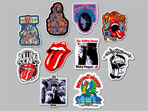 Rolling Stones Sticker Pack 10 Stickers Omni Cult