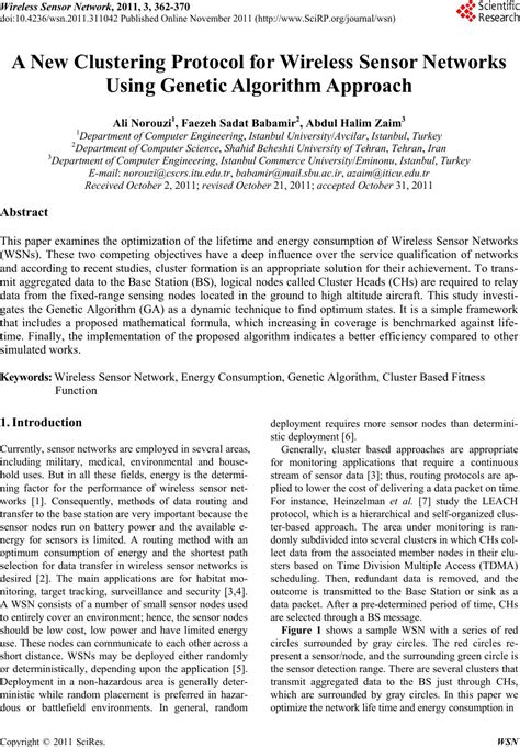 A New Clustering Protocol For Wireless Sensor Networks Using Genetic