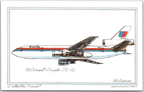 Airplane Mcdonnell Douglas Dc 10 300 Passengers Gen Electric Cf6 Engine Postcard £7 69 Picclick Uk