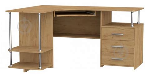 ᐉ Стіл компютерний Компаніт СУ 4 дуб крафт золотий • Краща ціна в Києві Україні • Купити в