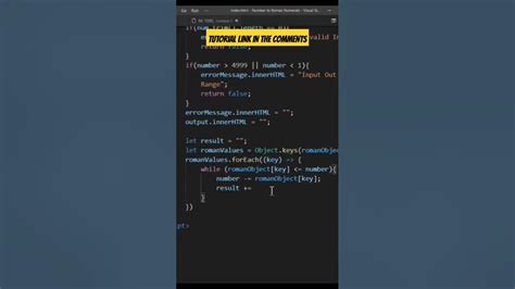 Number To Roman Numerals Using Html Css And Javascript Coding Code