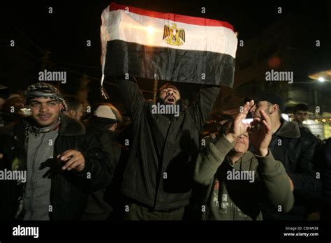 Palästinenser Feiern Die Nachricht Von Den Rücktritt Von Präsident