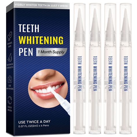Teeth Whitening Pen 4 Pack Brighten Your Smile In Just 1 Week Exultic