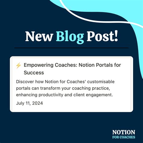 Notion For Coaches On Linkedin 🚀 Check Out Our Brand New Blog Post On